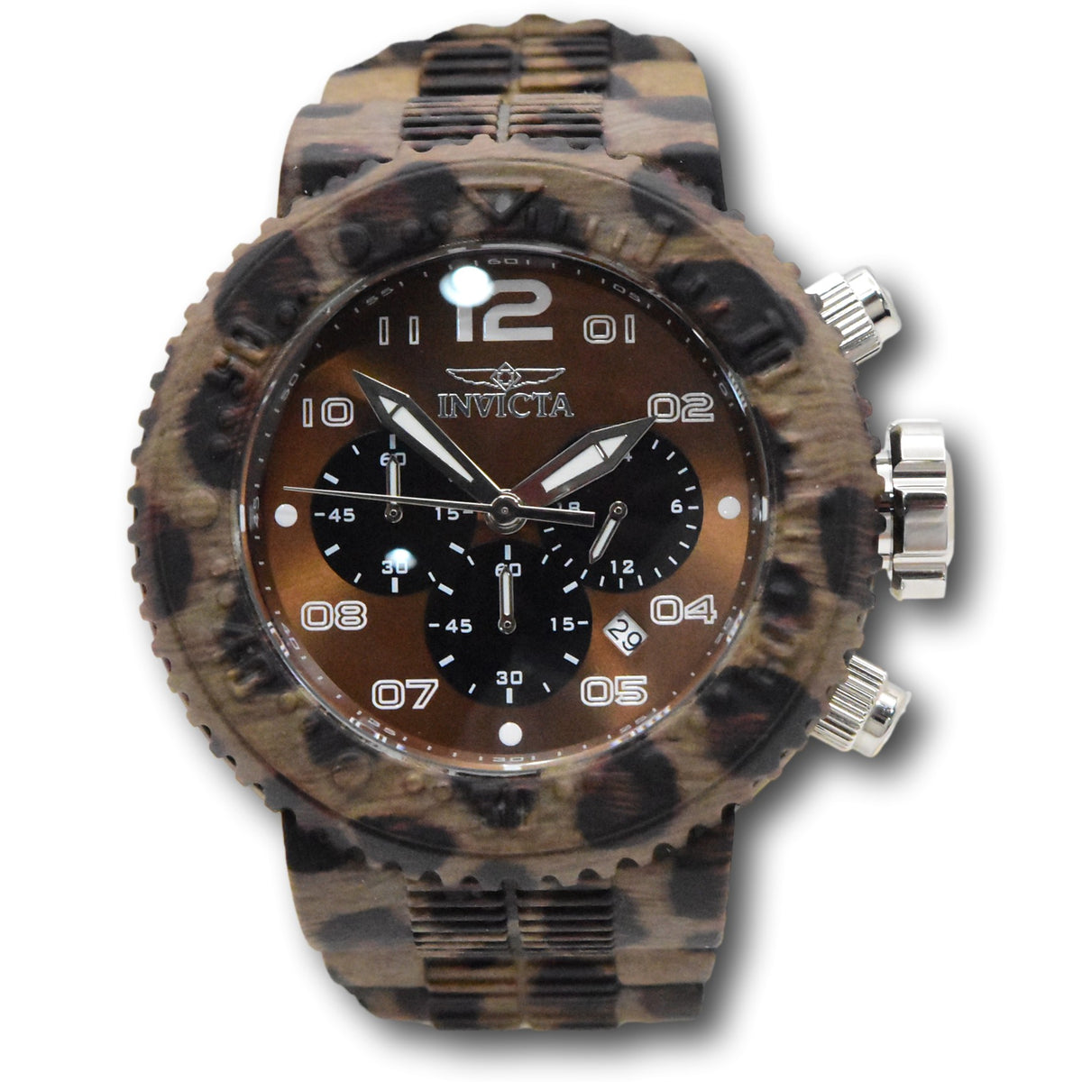 Invicta Pro Diver Dark Leopard Men's 52mm Hydroplated Chrono Watch 486 ...