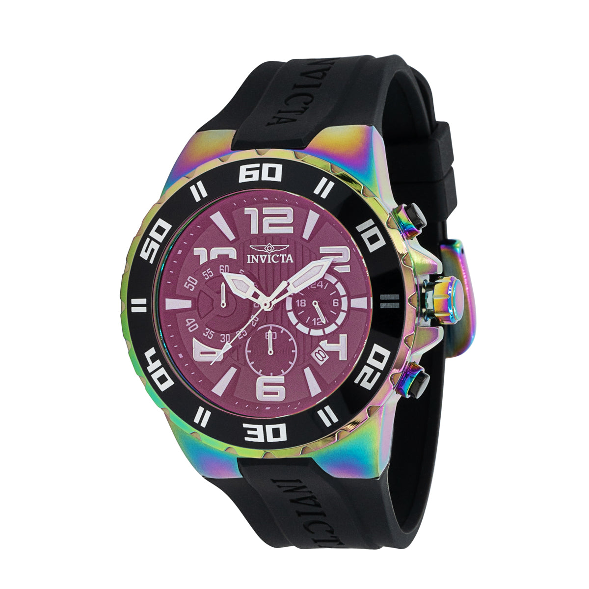 Invicta Pro Diver Men's 48mm Tinted Crystal Rainbow Chronograph Watch ...
