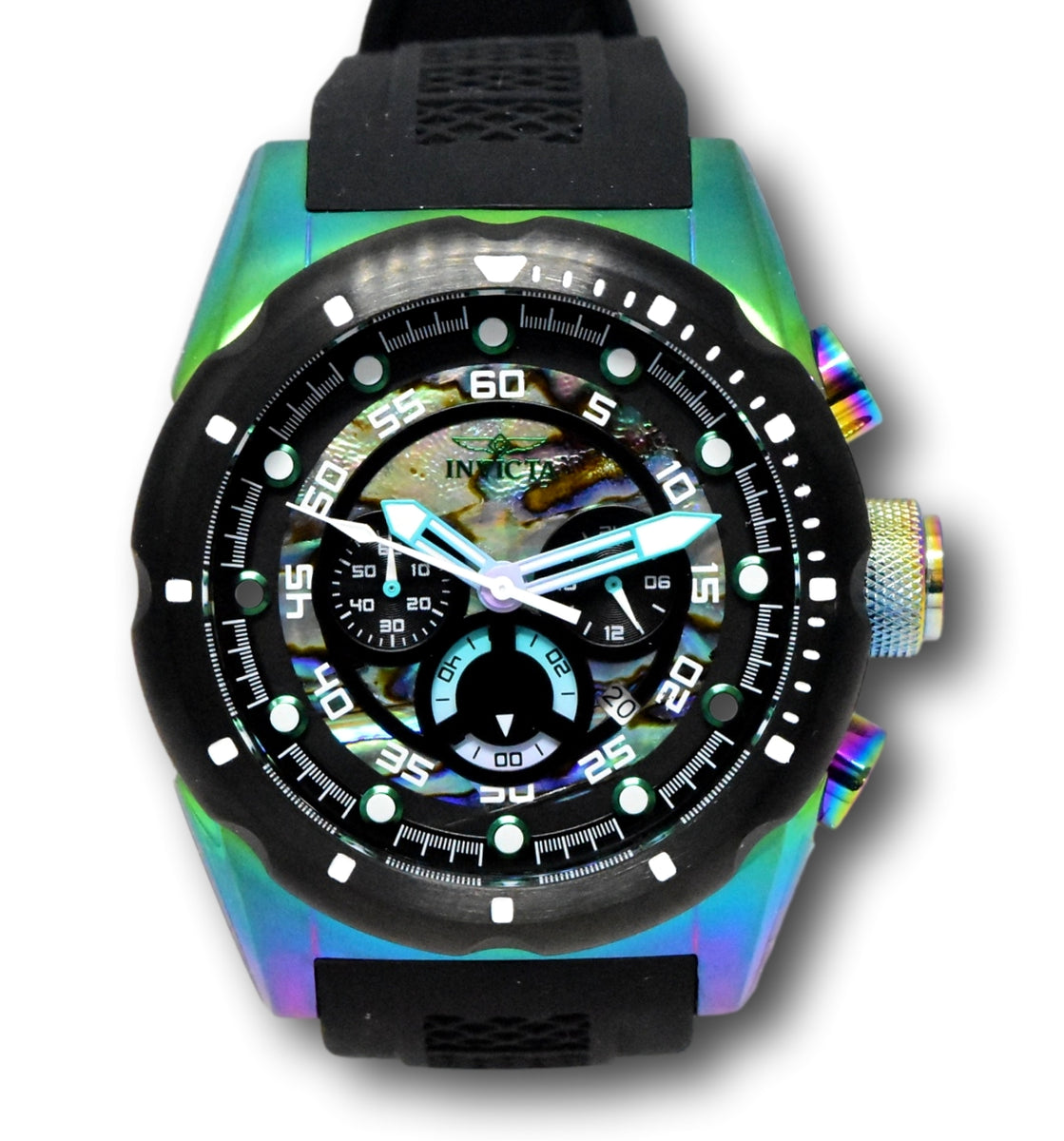 Invicta Speedway Rainbow Iridescent Men's 50mm Abalone Dial Chrono Wat ...