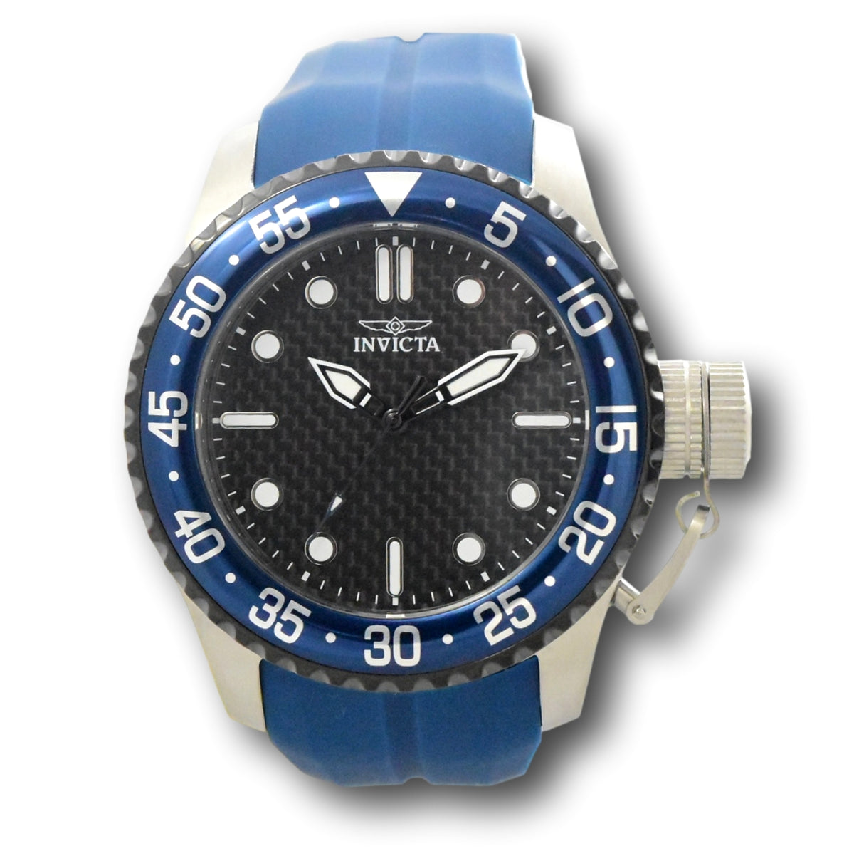 Invicta Pro Diver Medusa Men's 50mm Blue Carbon Fiber Quartz Watch 375 ...