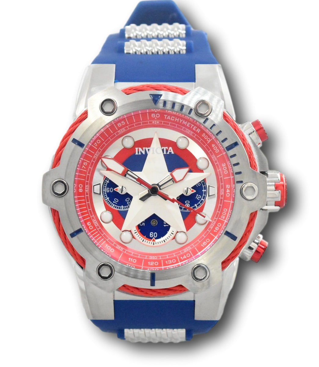Invicta Marvel Captain America Mens 51mm Limited Bolt Chronograph Watc ...